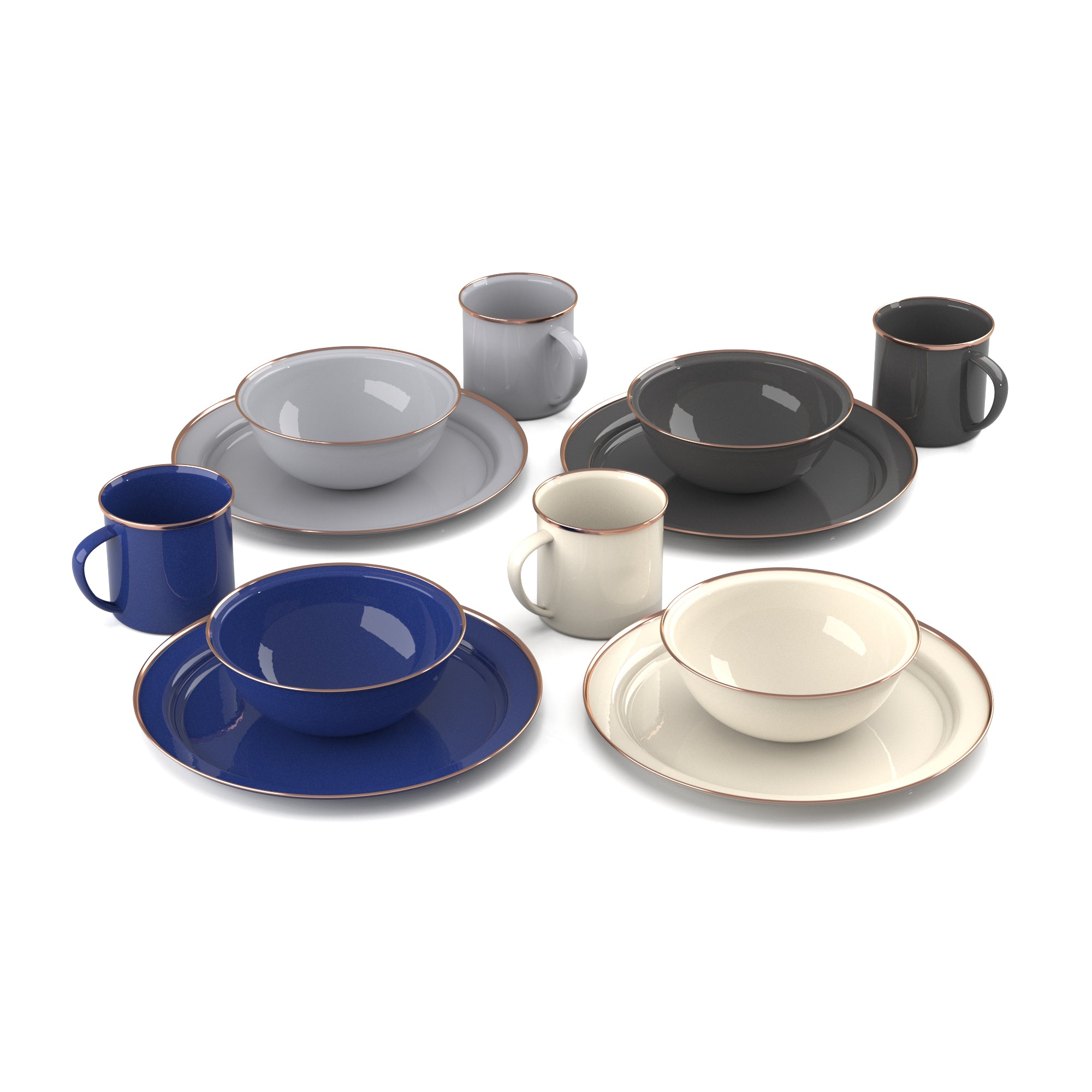 Mesa 4 Person Enamelware Table Set | GSI Outdoors